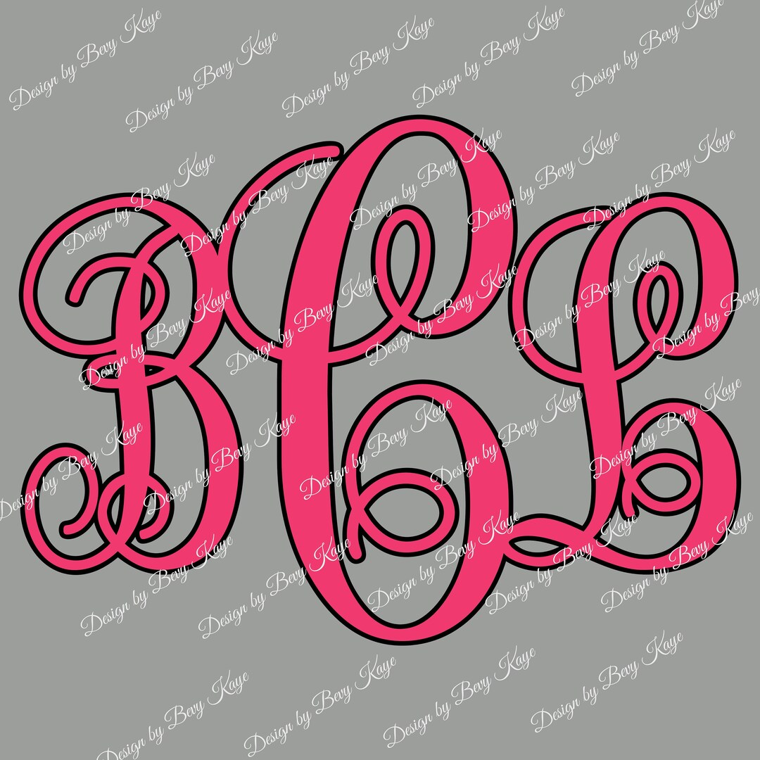 Custom Design Request of BCL Hot Pink Monogram Instant Download Sublimation Design/digital ...