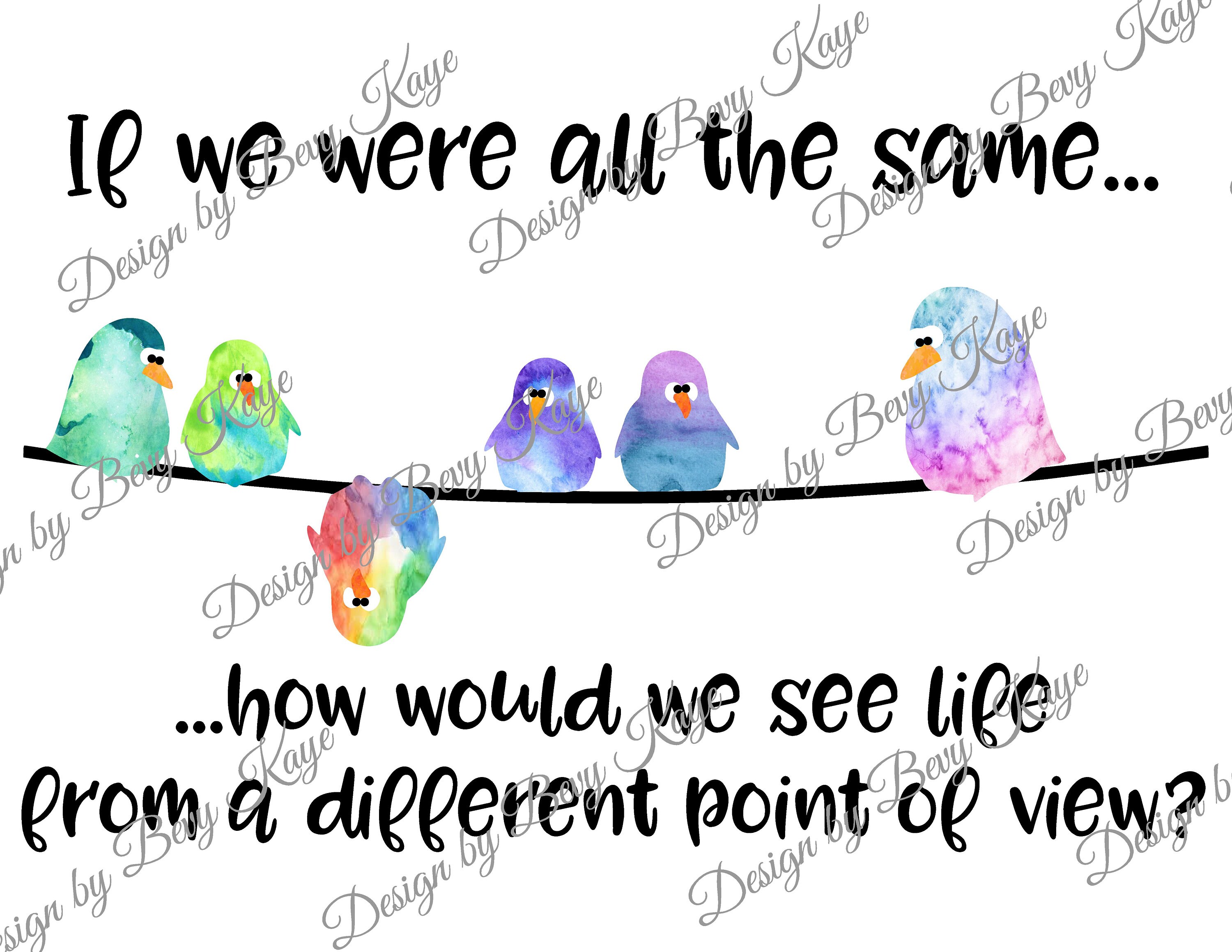 Instant Download Watercolor Birds Autism If We Were All the | Etsy