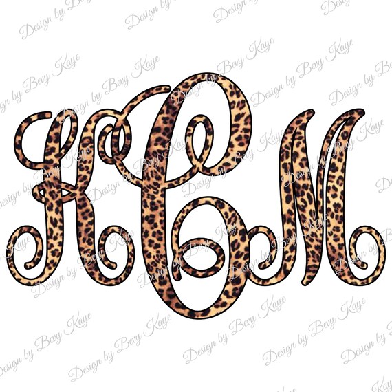 Custom Design Request of KCM Leopard Monogram Instant Download - Etsy
