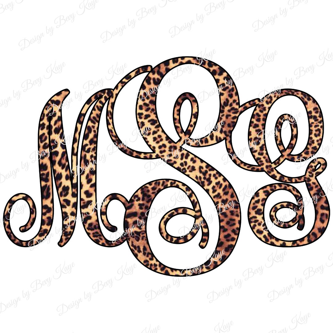 Custom Design Request of "msg" Leopard Monogram Instant Download ...