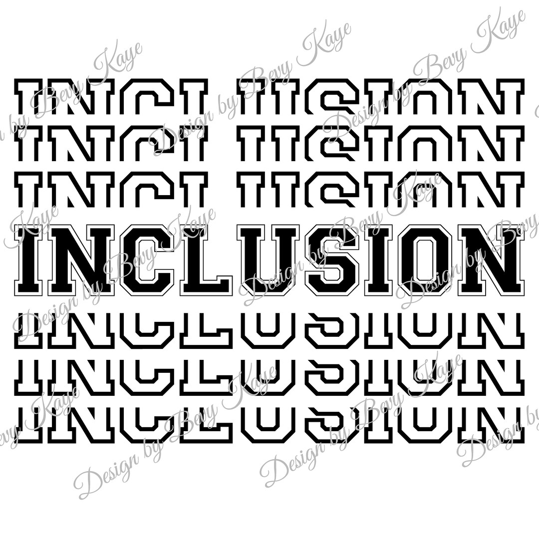 Digital SVG Design Download of INCLUSION Awareness Design in SVG File ...