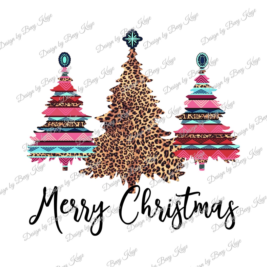 Custom Design Request Instant Download of Leopard Print Christmas Tree ...