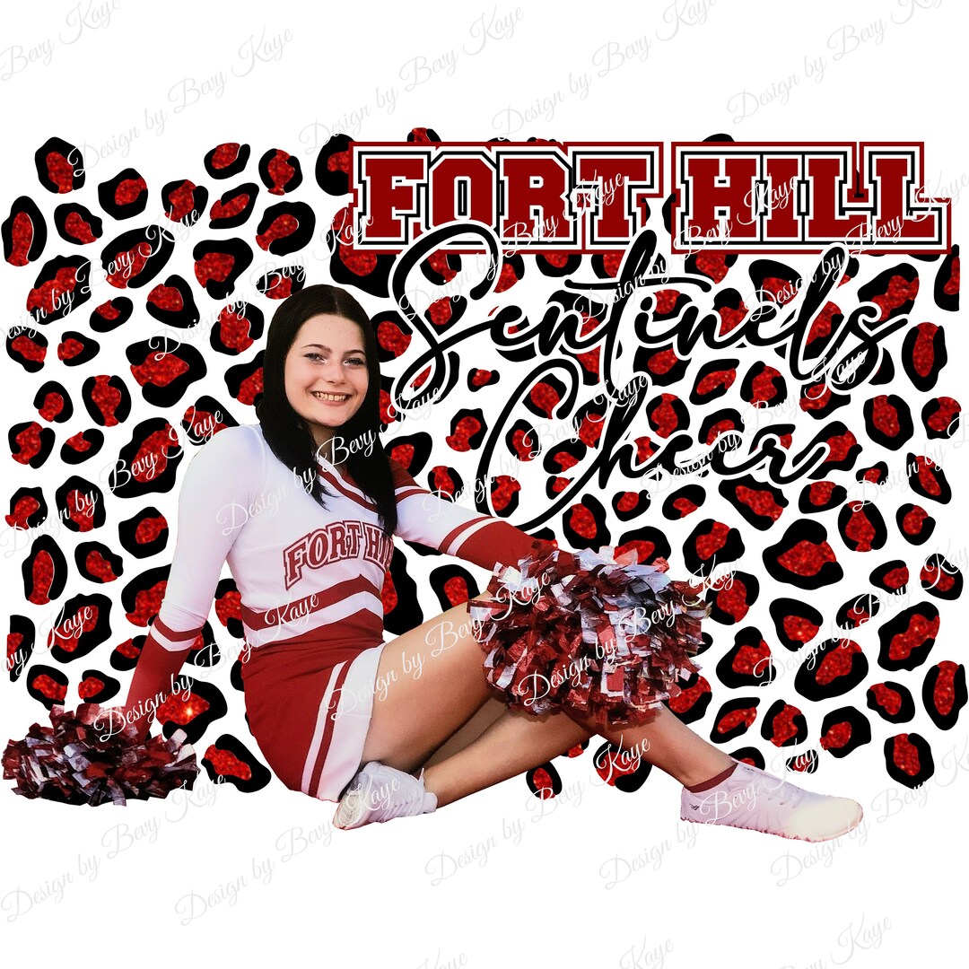 Custom Cheer Design Pair Request With Cheer Picture & Glitter Leopard ...
