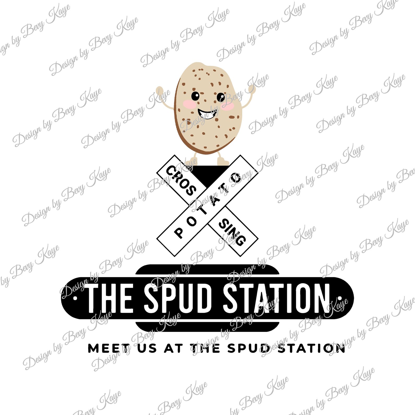 Digital SVG Custom Design Download of the Spud Station SVG - Etsy