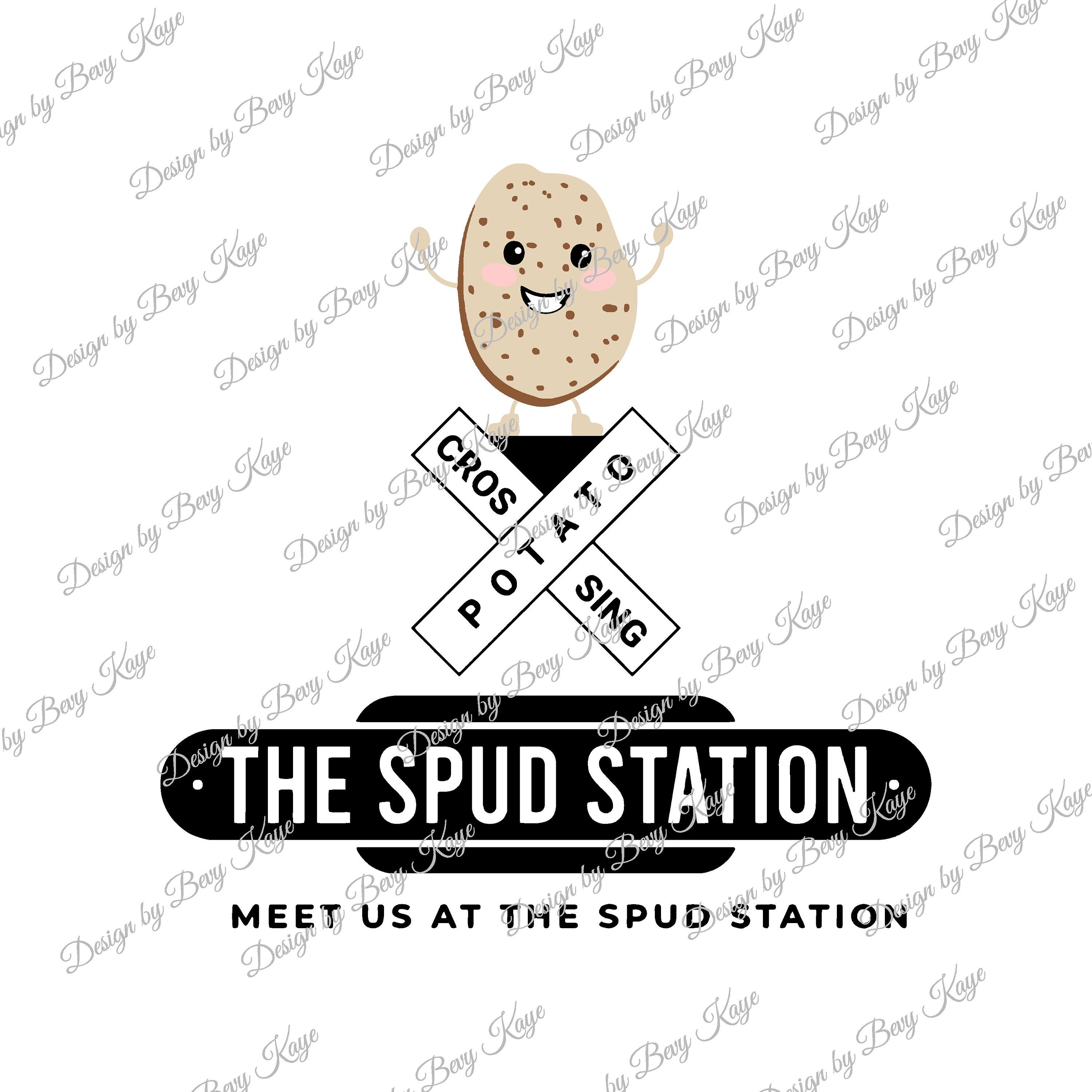 Digital SVG Custom Design Download of the Spud Station SVG File Format ...