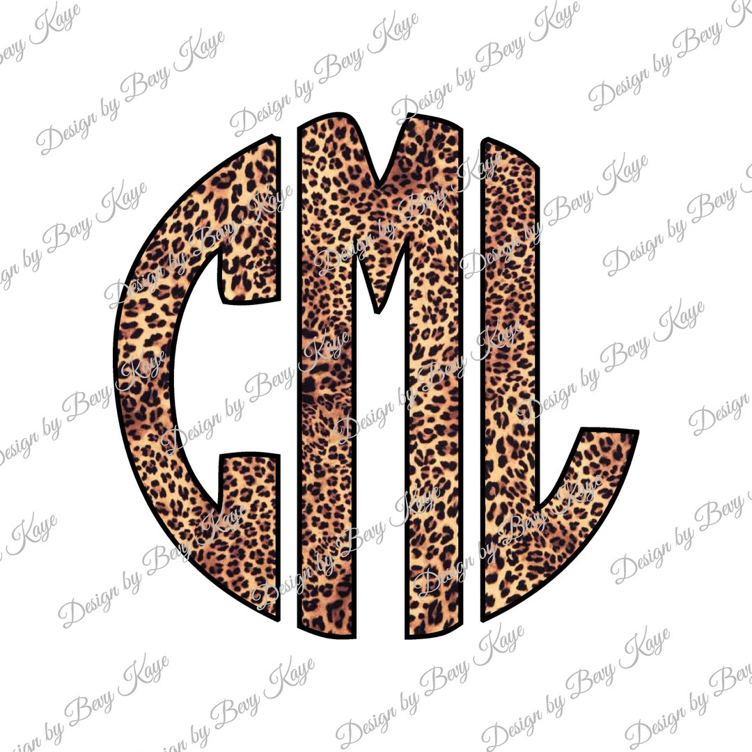 Instant Download Custom Design Request of CML Monogram in Leopard Print ...