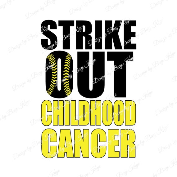 Instant Download of Strike Out Childhood Cancer Digital Design | Etsy