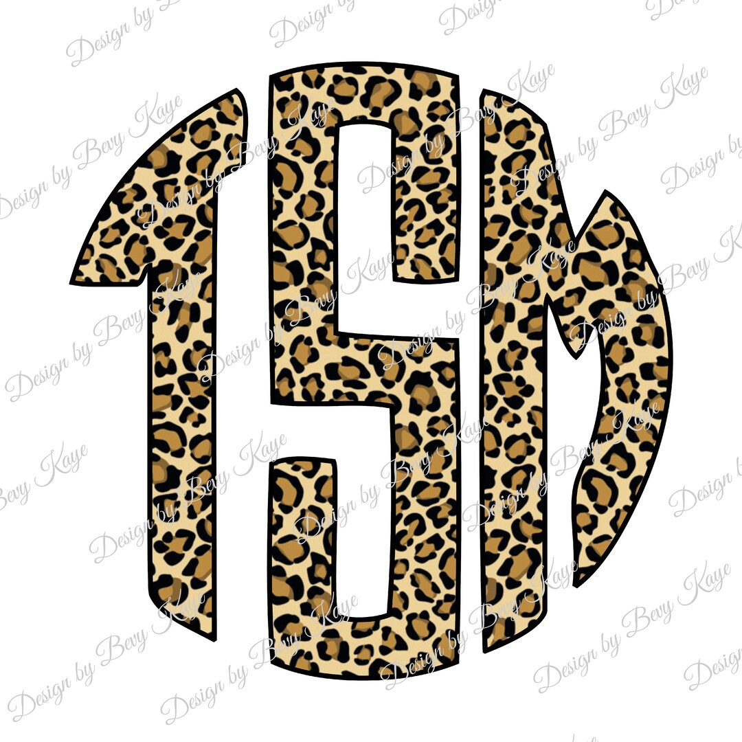 Instant Download Custom Design Request of "tsm" Monogram in Leopard ...