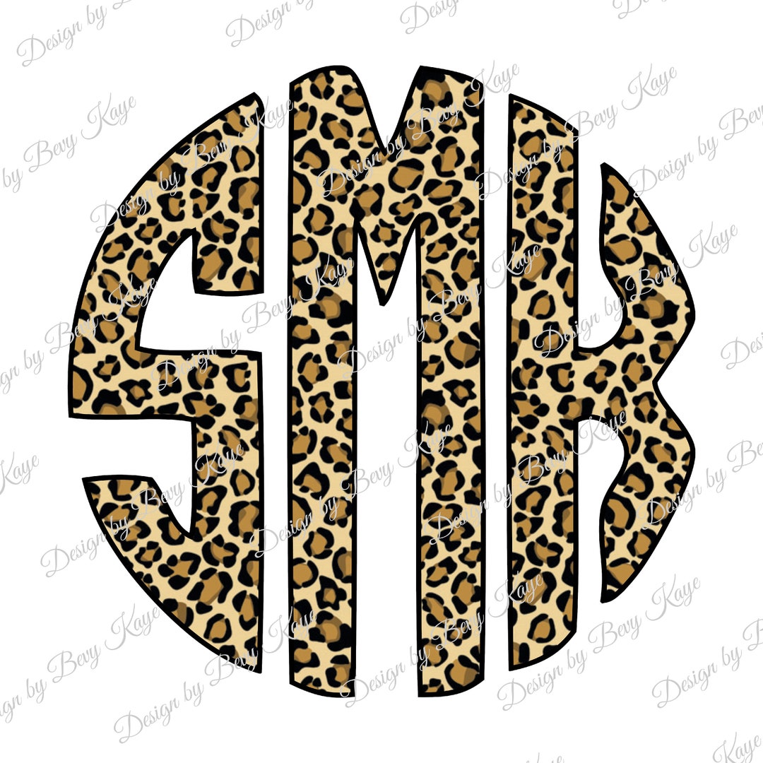 Instant Download Custom Design Request of "smk" Monogram in Leopard ...
