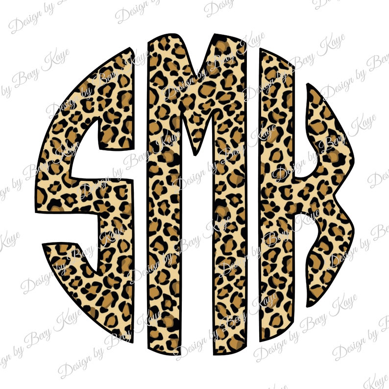 Instant Download Custom Design Request of "smk" Monogram in Leopard ...