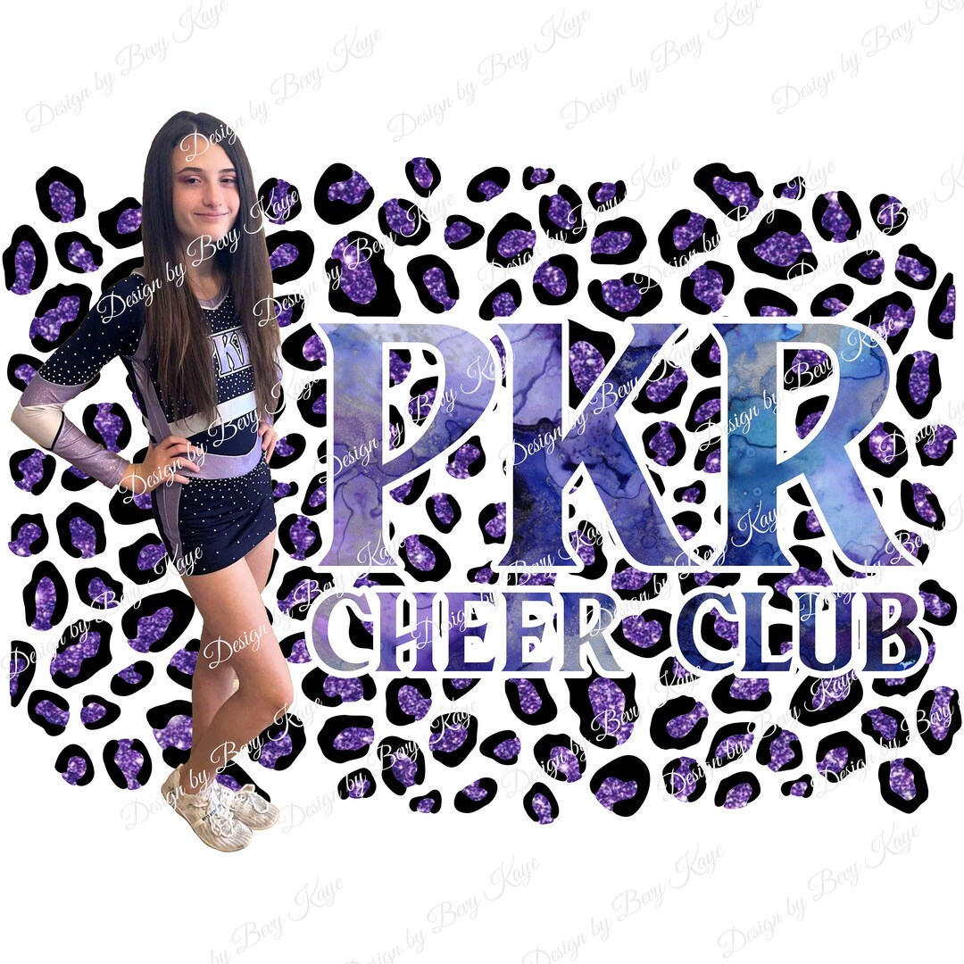 Custom Cheer Design Request With Cheer Picture & Glitter Leopard ...