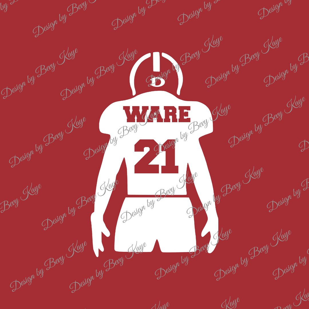 Custom Design Request: Instant SVG Design Download of Football Player ...