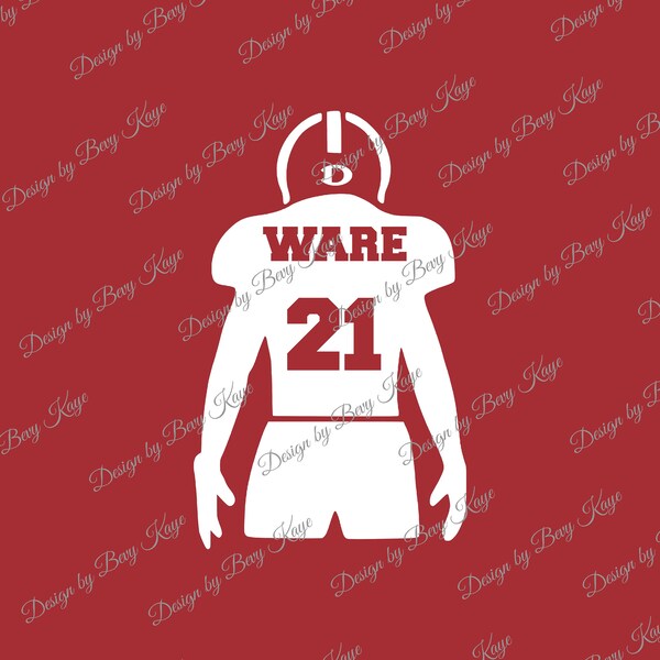 Football Player Back Outline Svg - Etsy