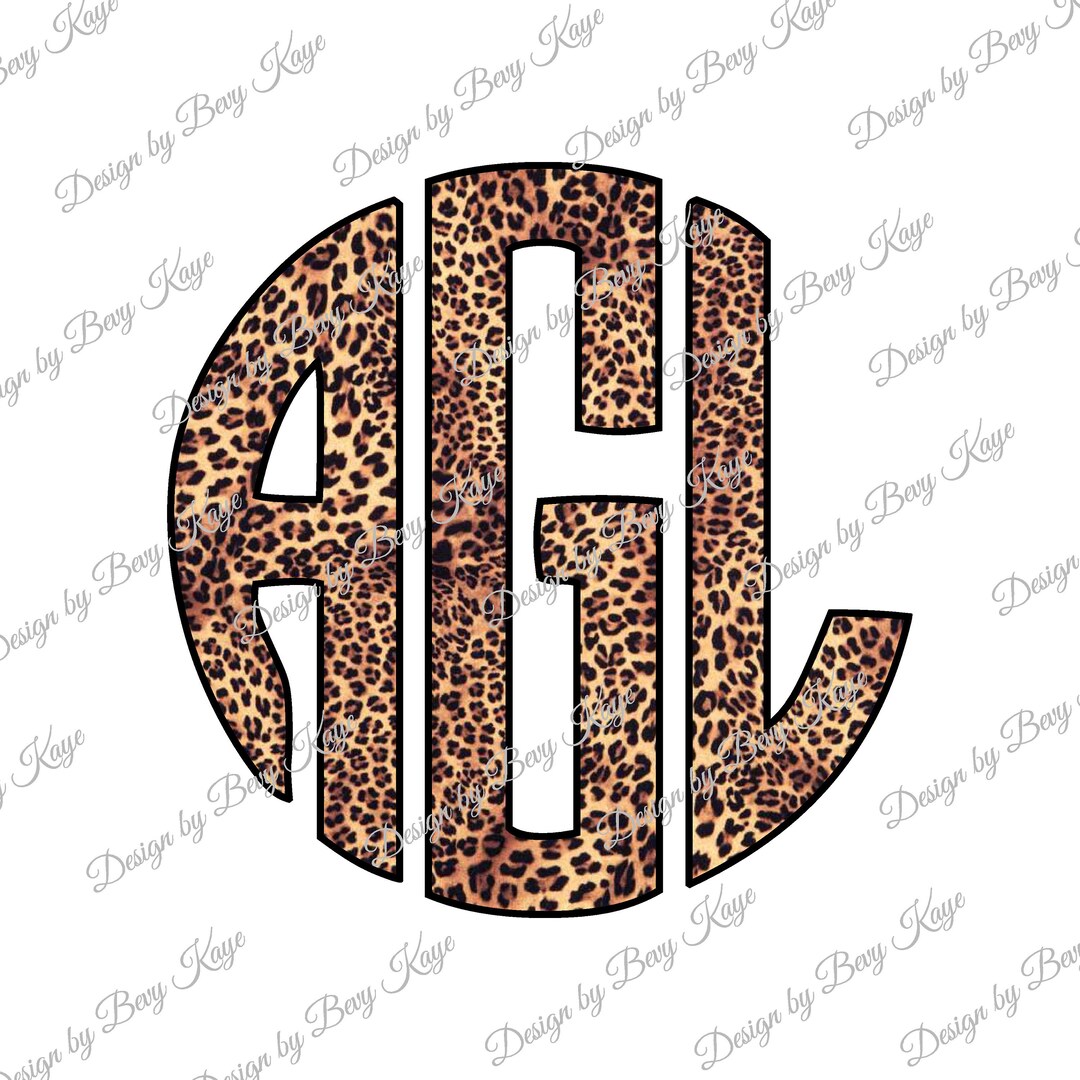 Instant Download Custom Design Request of AGL Monogram in Leopard Print ...
