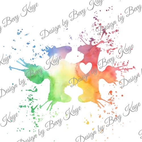 Instant Download Watercolor Autism Puzzle Piece Paint Splatter | Etsy