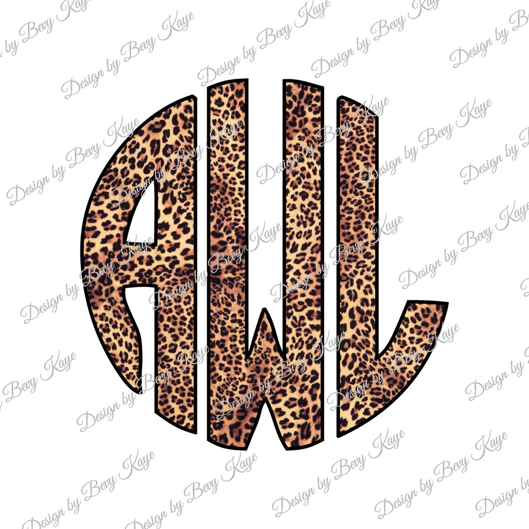 Instant Download Custom Design Request of AWL Monogram in Leopard Print ...