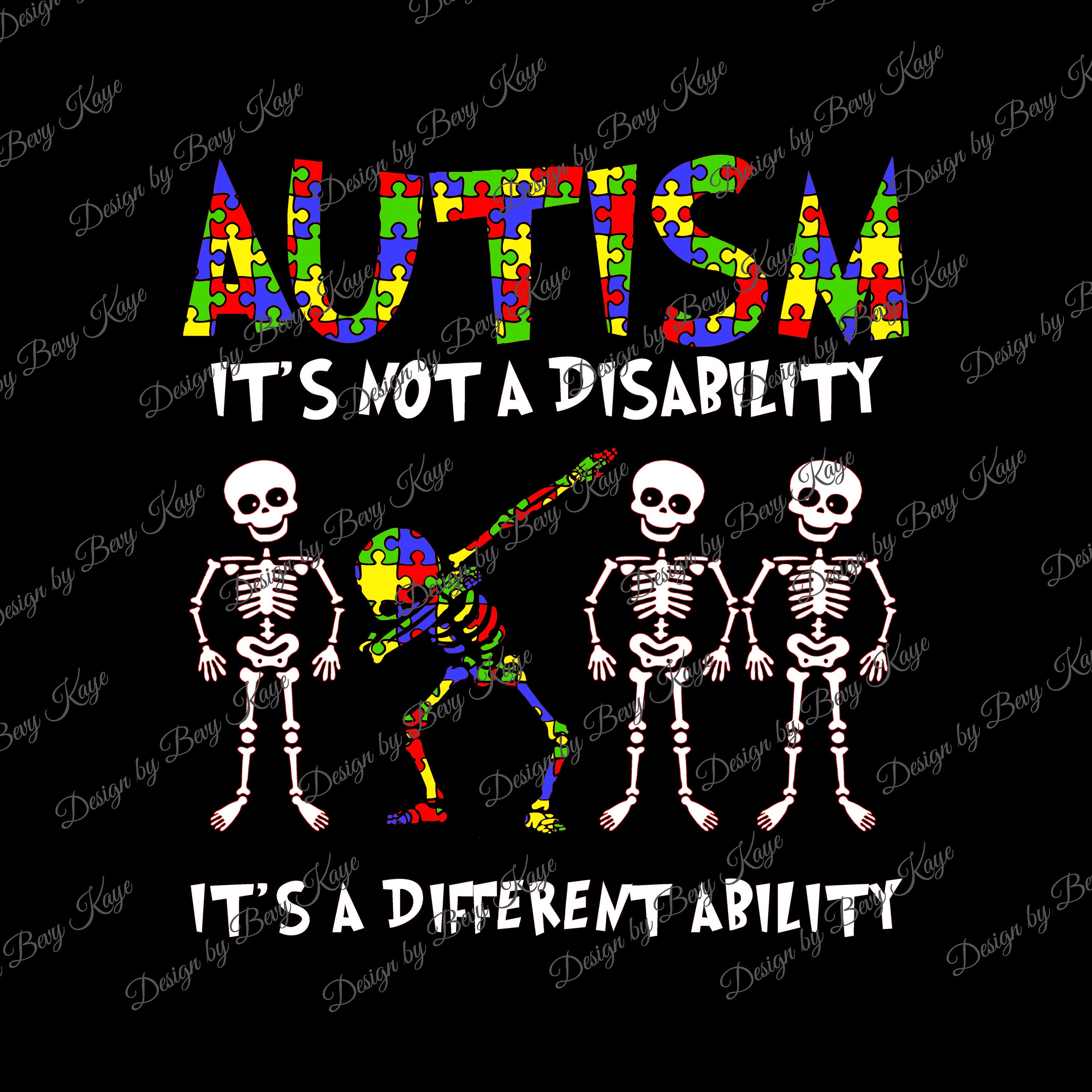 Instant Download SVG AUTISM Puzzle Pieces Dabbing Skeleton - Etsy Australia
