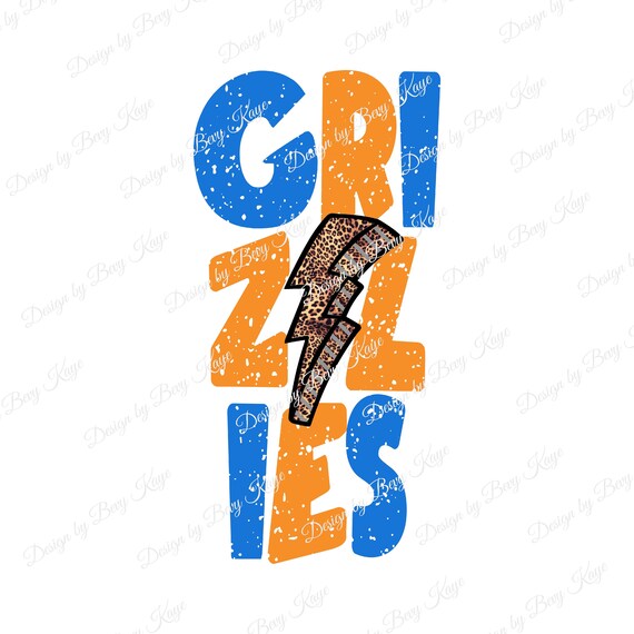 Custom Digital Design Request: GRIZZLIES With Lightning Bolt - Etsy
