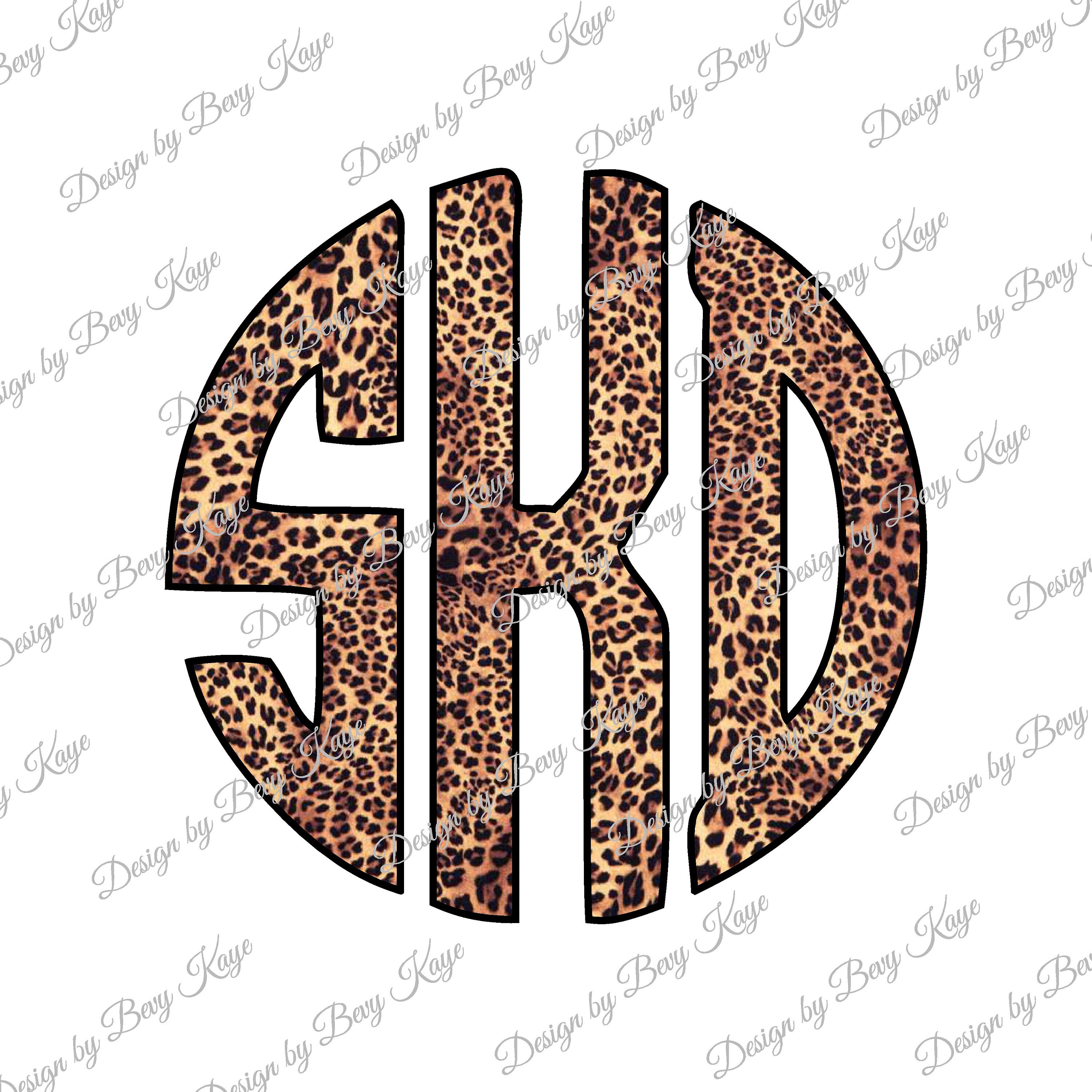 Instant Download Custom Design Request of SKD Monogram in Leopard Print ...