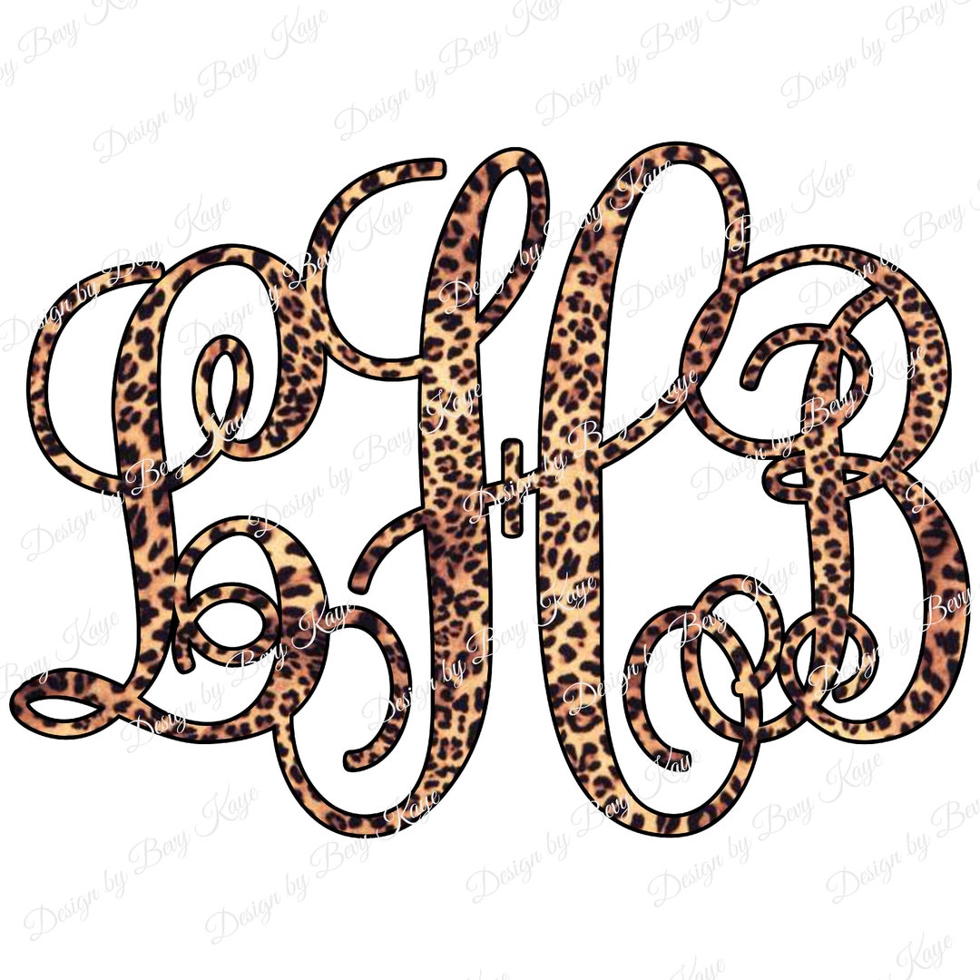 Custom Design Request of "lhb" Leopard Monogram Instant Download ...