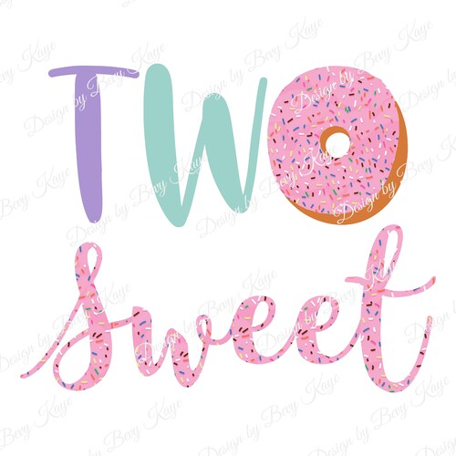 Donut SVG TWO Sweet SVG 2nd Birthday Cutting File for - Etsy