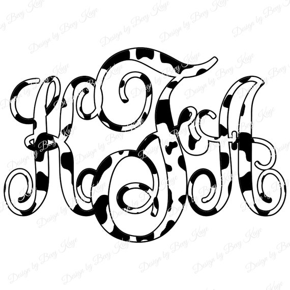 Custom Design Request of KFA Cow Print Monogram Instant - Etsy