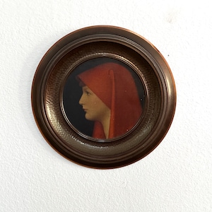 Mid Century French Portrait Plaque of Saint Fabiola After Jean-jacque ...
