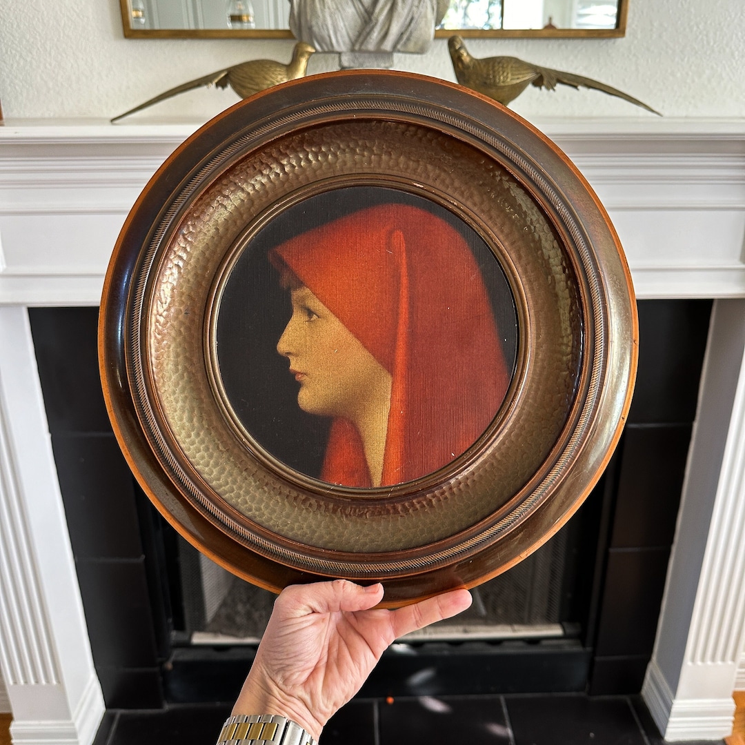 Mid Century French Portrait Plaque of Saint Fabiola After Jean-jacque ...