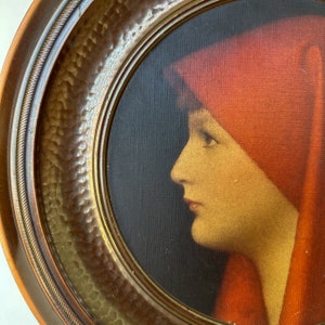 Mid Century French Portrait Plaque of Saint Fabiola After Jean-jacque ...