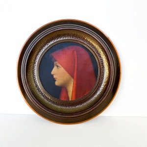 Mid Century French Portrait Plaque of Saint Fabiola After Jean-jacque ...