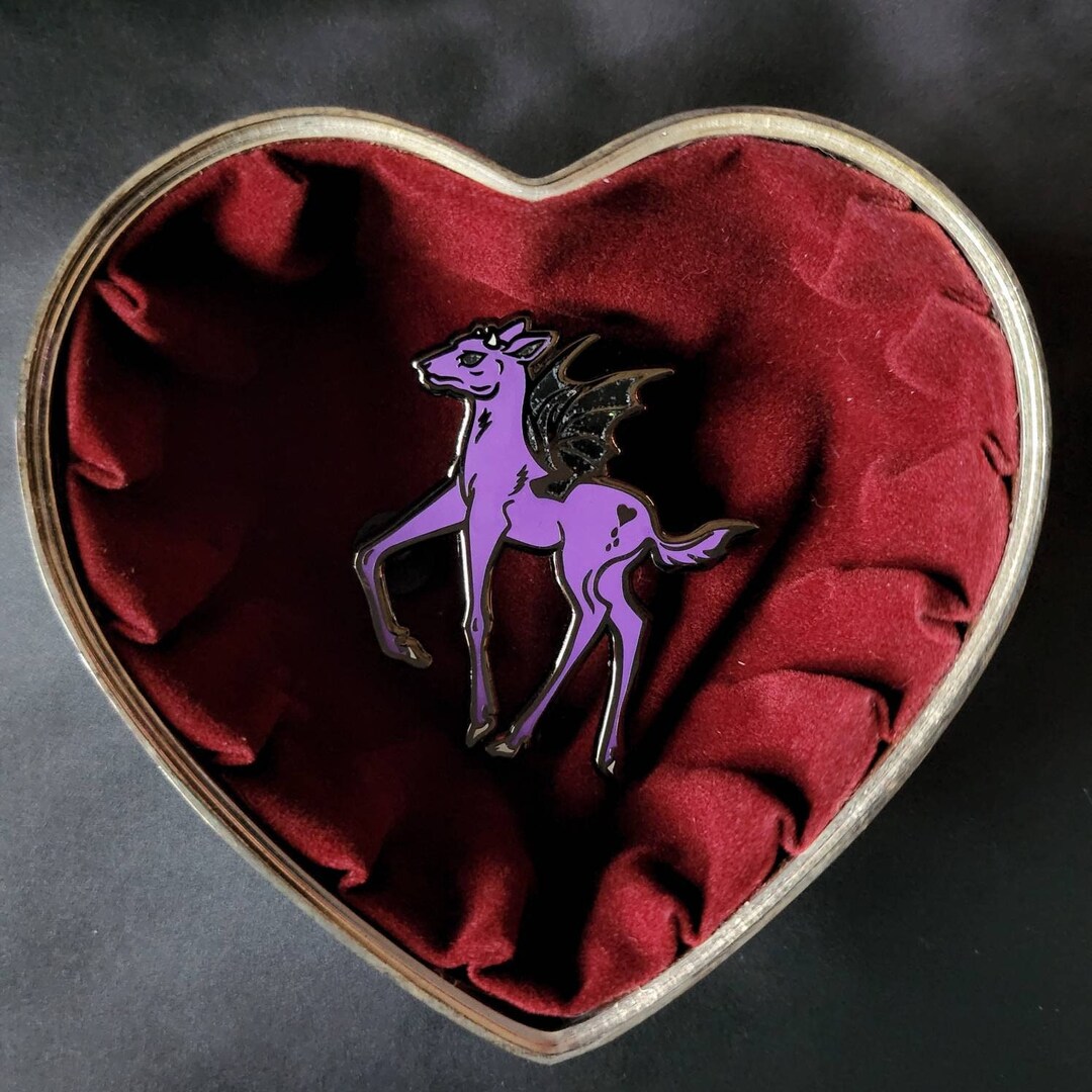 Purple Batfawn Goth Enamel Pin Deer Pin Fantasy Creature Goth Gifts ...