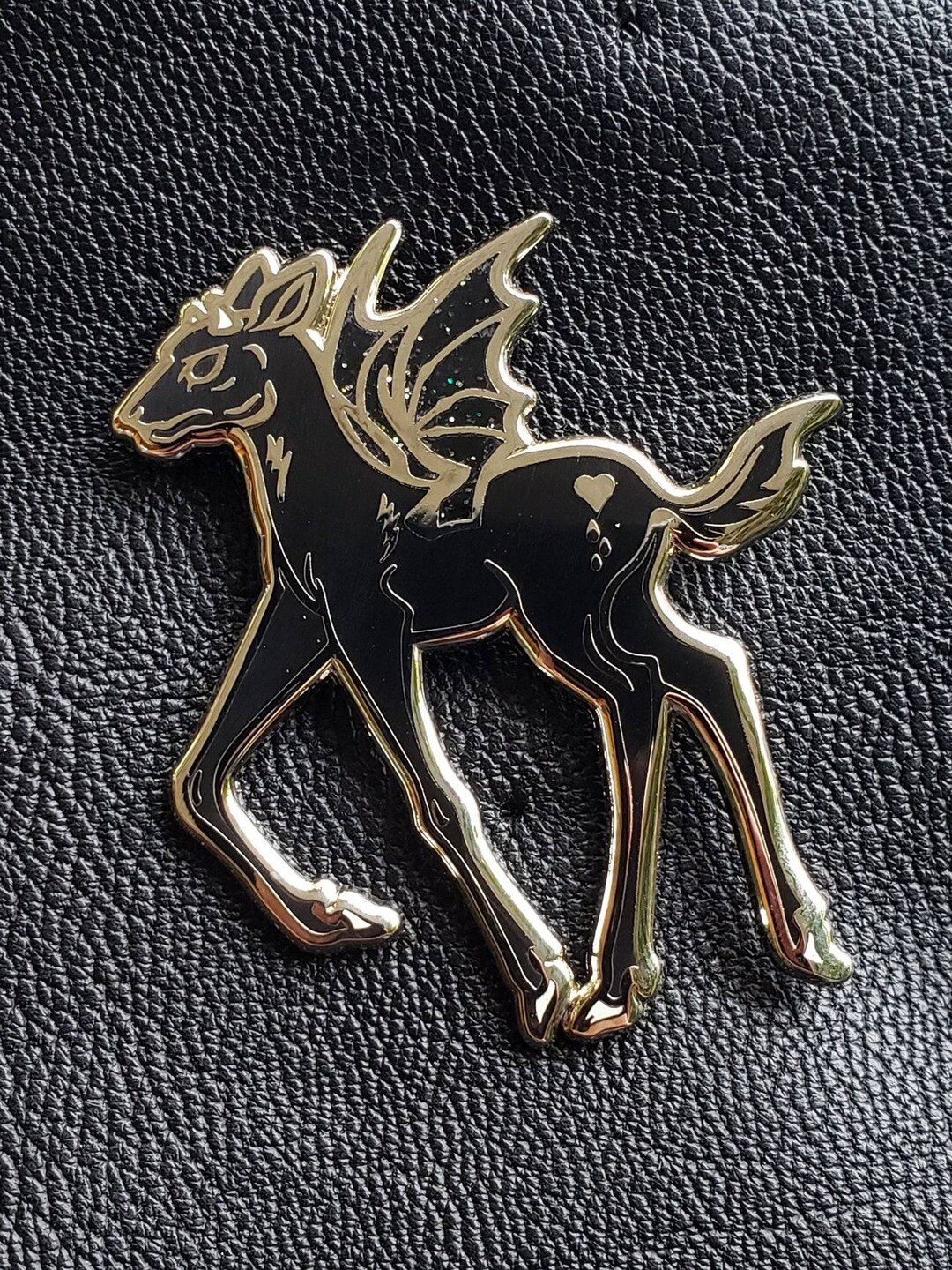 Black Batfawn - Goth Enamel Pin - Deer Pin - Fantasy Creature - Goth ...