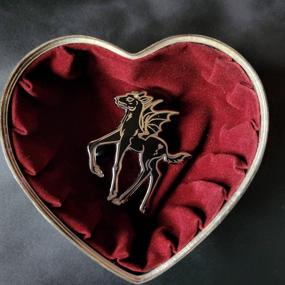 Black Batfawn Goth Enamel Pin Deer Pin Fantasy Creature Goth Gifts Goth ...