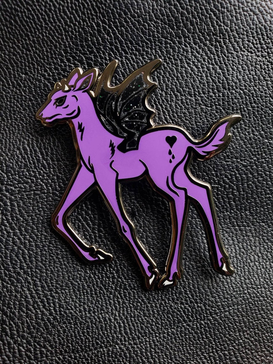 Purple Batfawn - Goth Enamel Pin - Deer Pin - Fantasy Creature - Goth ...