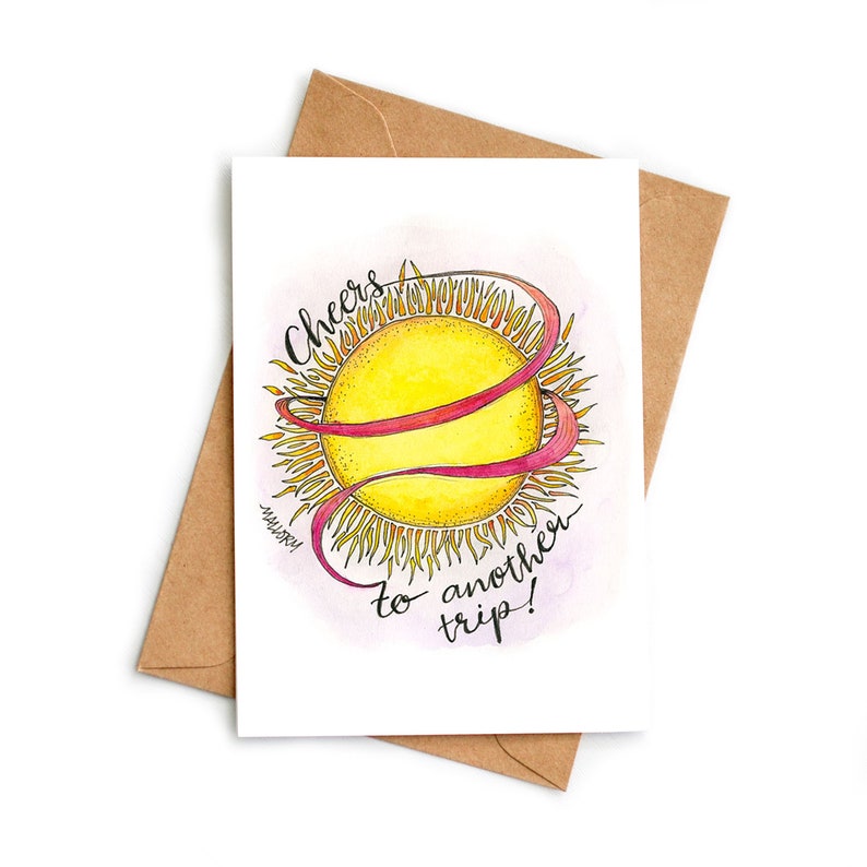 Trip Around The Sun Birthday Card Etsy