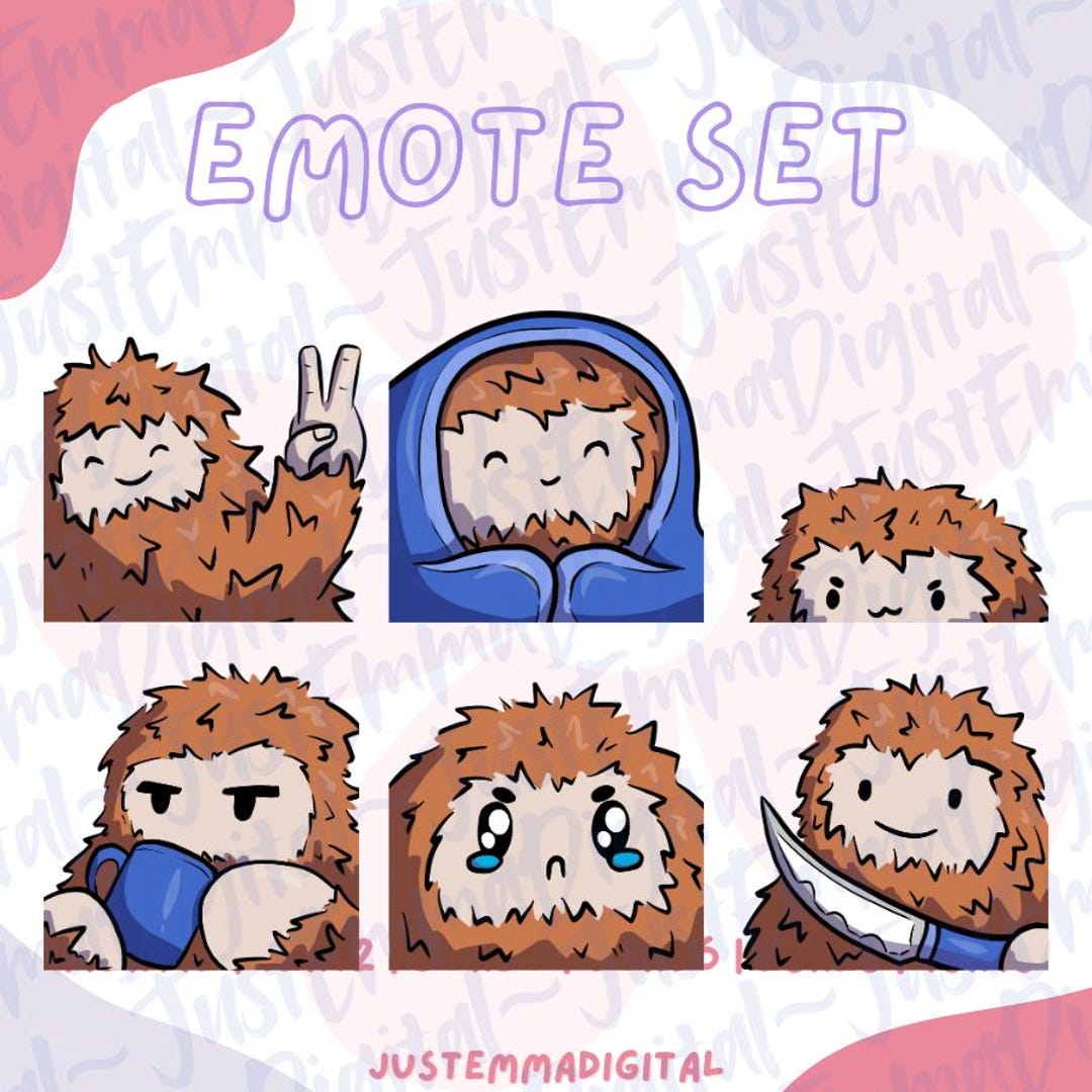 Bigfoot / Sasquatch - Blue Version ~ Twitch Emote Set - Etsy