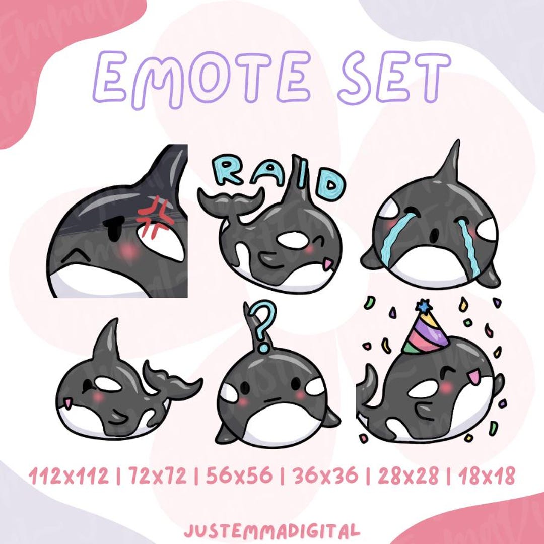 Orca ~ Twitch Emote Set - Etsy