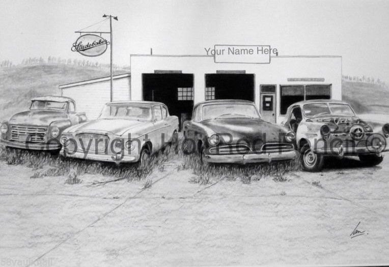 Studebaker Customized Pencil Drawing Print - Etsy