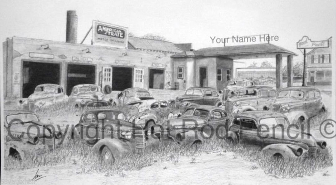 37-38-39-40-41-47-48 Chevy Coupe, Hot Rod, Junkyard, Customized Pencil ...
