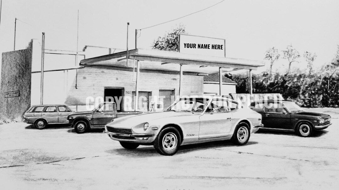 Datsun 240Z, Datsun, 210, 510, Station Wagon, Z Car, Customized Pencil ...