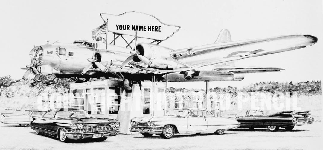1959, 1960 Cadillac, Garage Art, Coupe Deville, Sedan, Flat Top ...