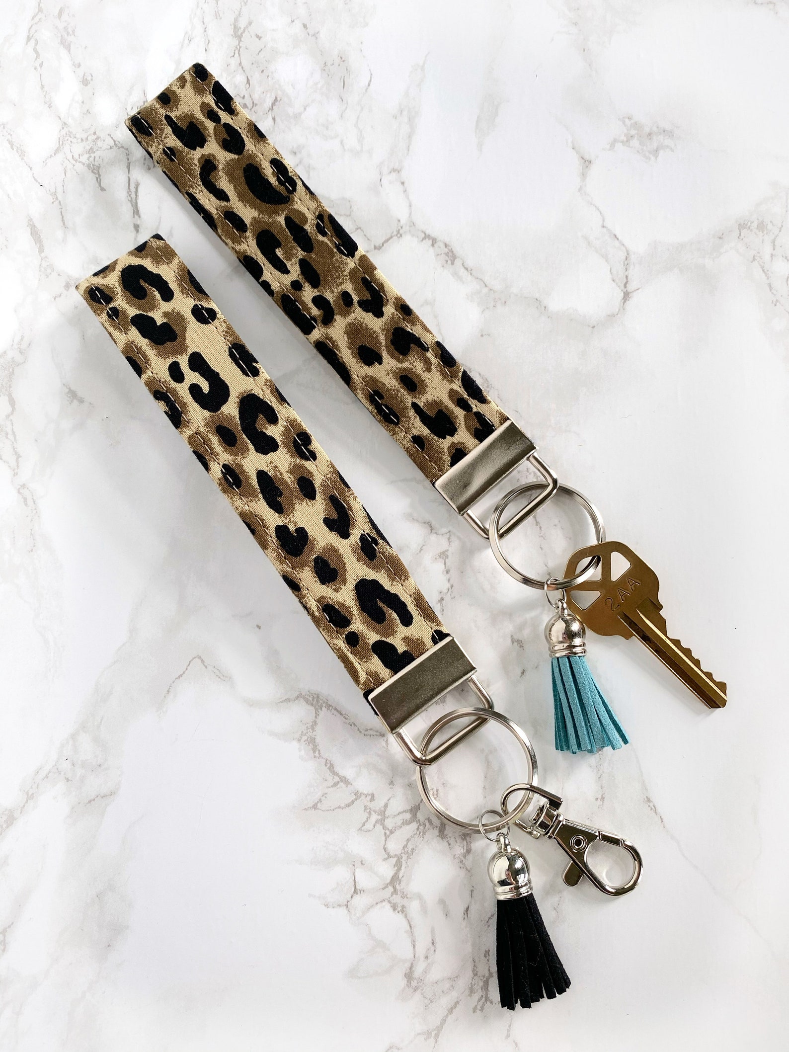 Leopard Wristlet Keychain Cheetah Key Fob Wristlet Keychain | Etsy