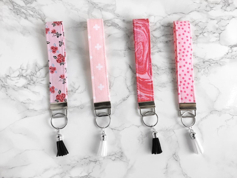 Custom Wristlet Keychain Girly Keychain With Silver Accents - Etsy
