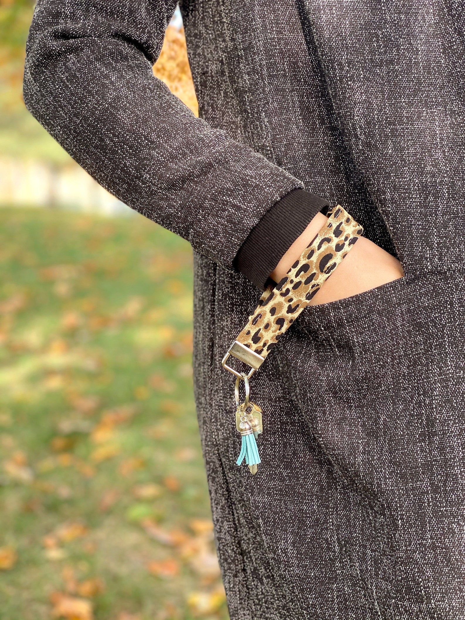 Leopard Wristlet Keychain Cheetah Key Fob Wristlet Keychain | Etsy