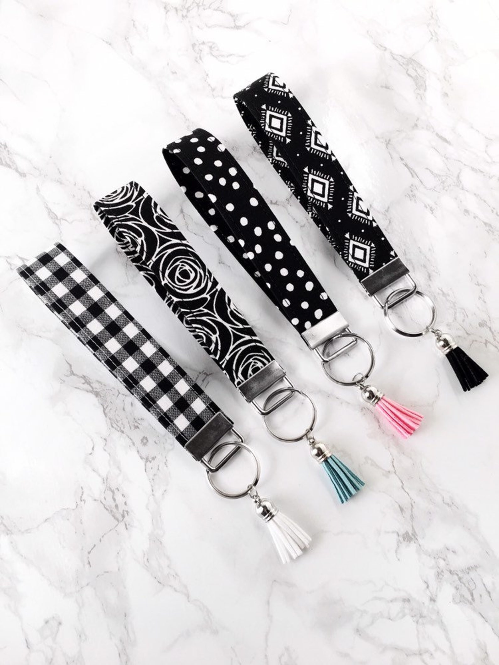 Custom Wristlet Keychain for Women Girly Keychain With - Etsy