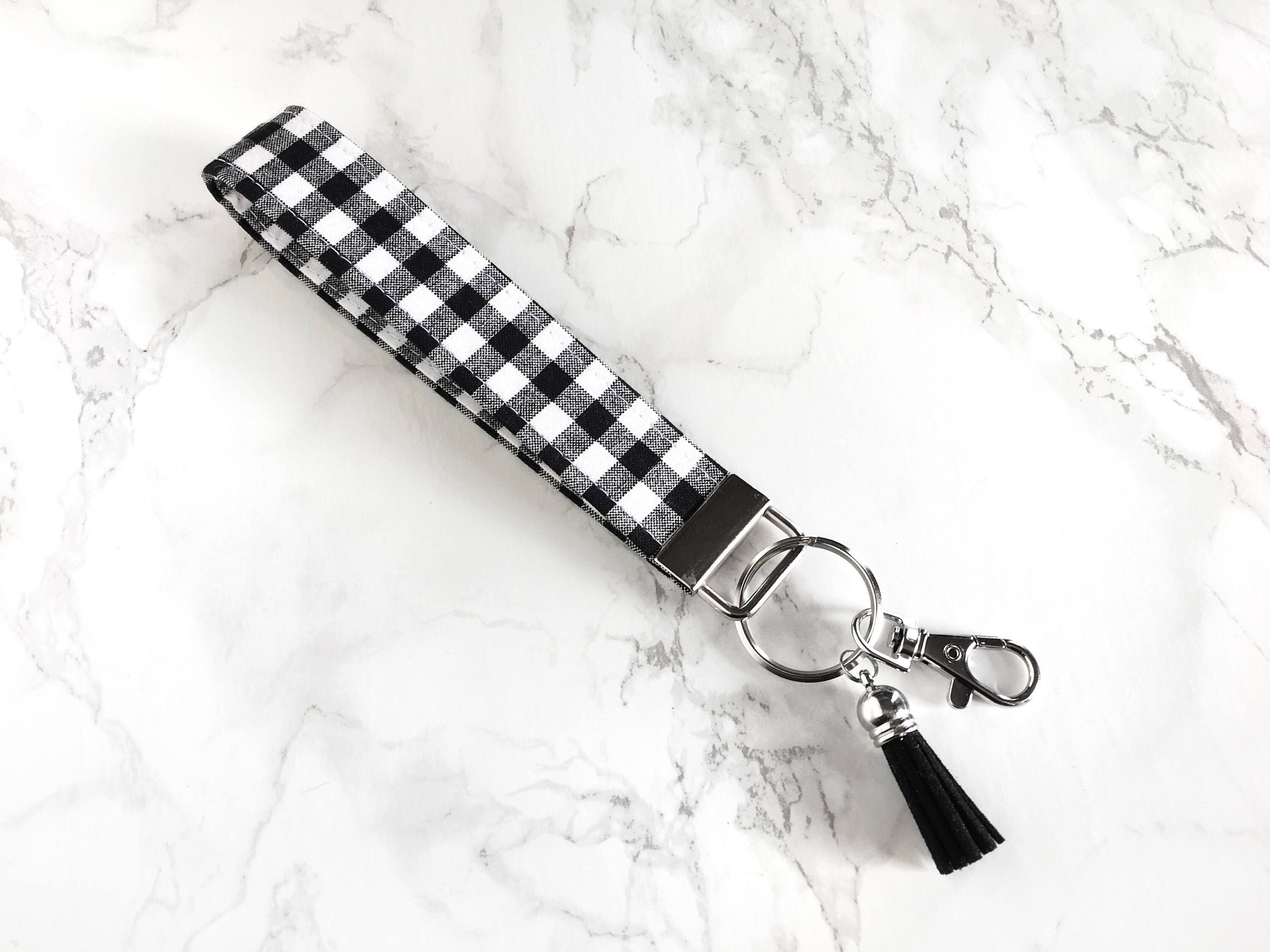 Buffalo Check Keychain Wristlet Gingham Keychain Key Fob - Etsy
