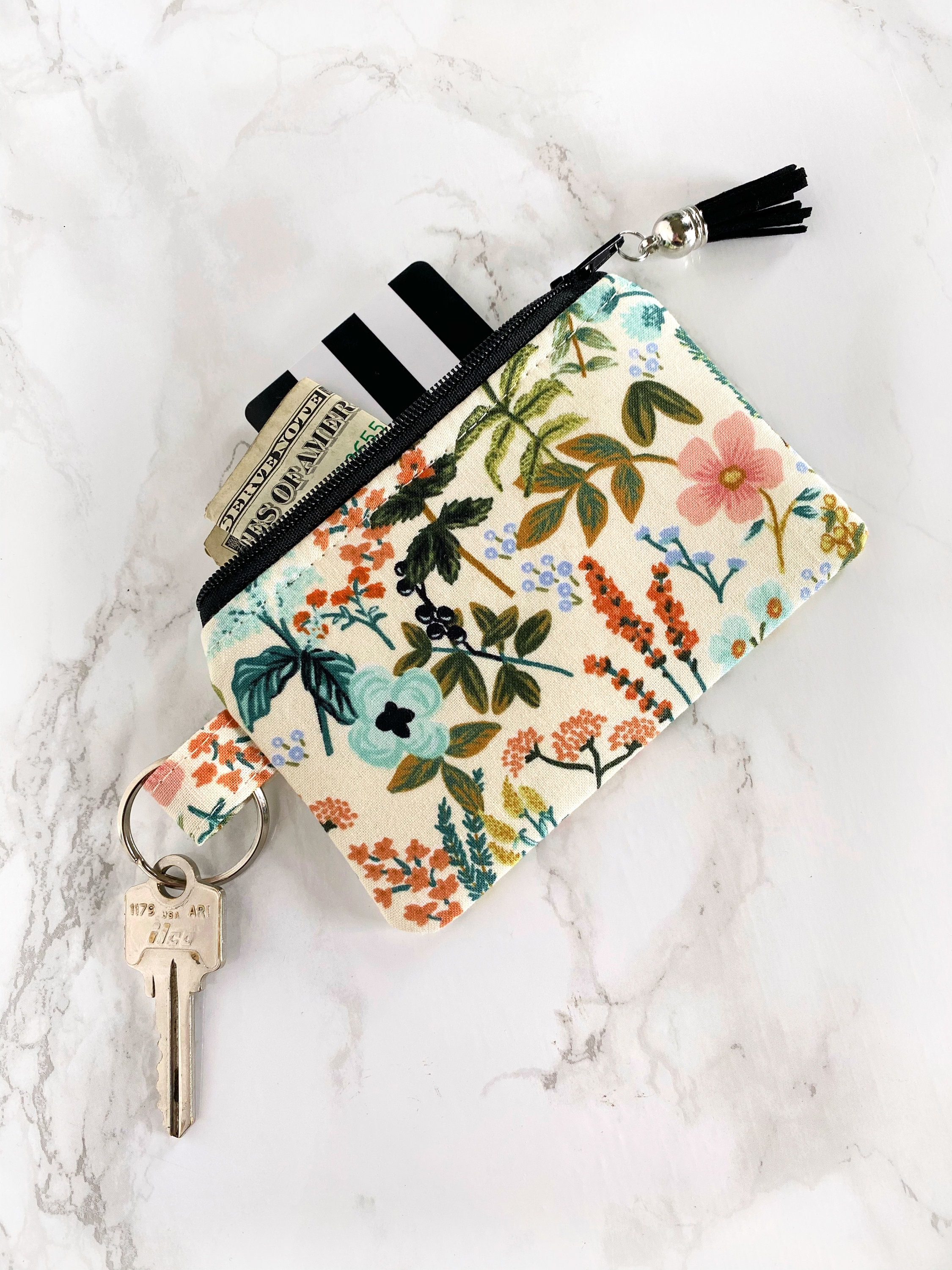 Keychain Wallet Wristlet for Women Rifle Paper Co Wallet | Etsy