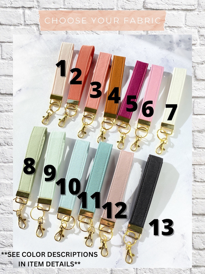 Personalized Name Keychain Wristlet for Women Cute Sweet - Etsy