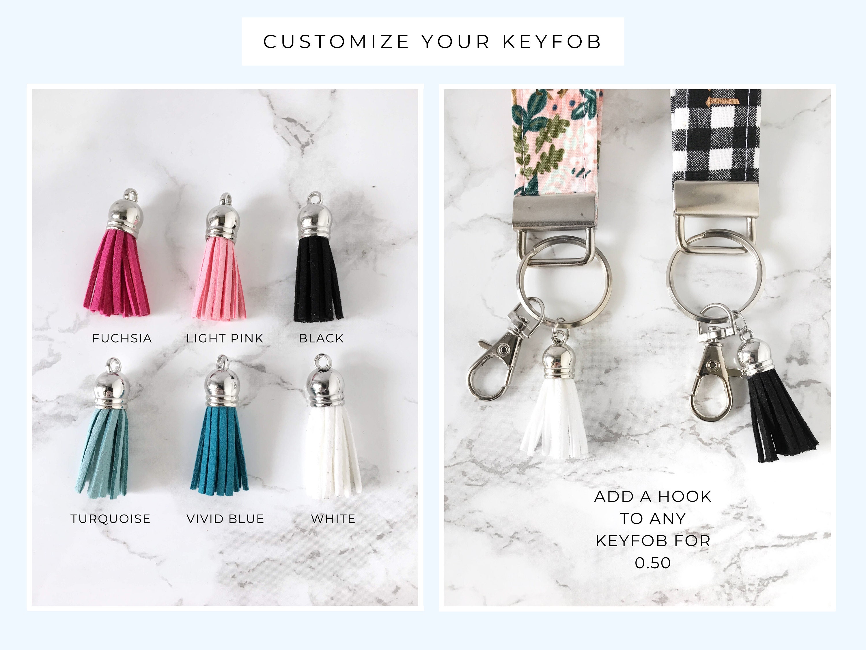 Modern Wristlet Keychain Boho Keychain for Women Navy Key - Etsy.de