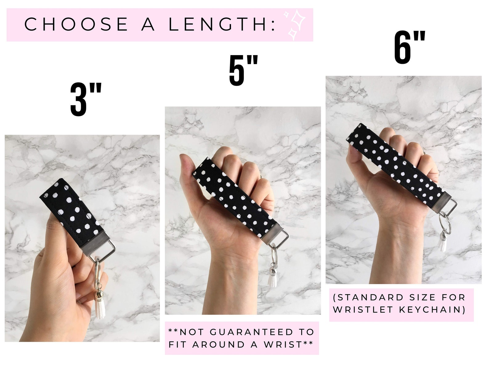 Marble Wristlet Keychain Girly Keychain Marble Key Fob | Etsy